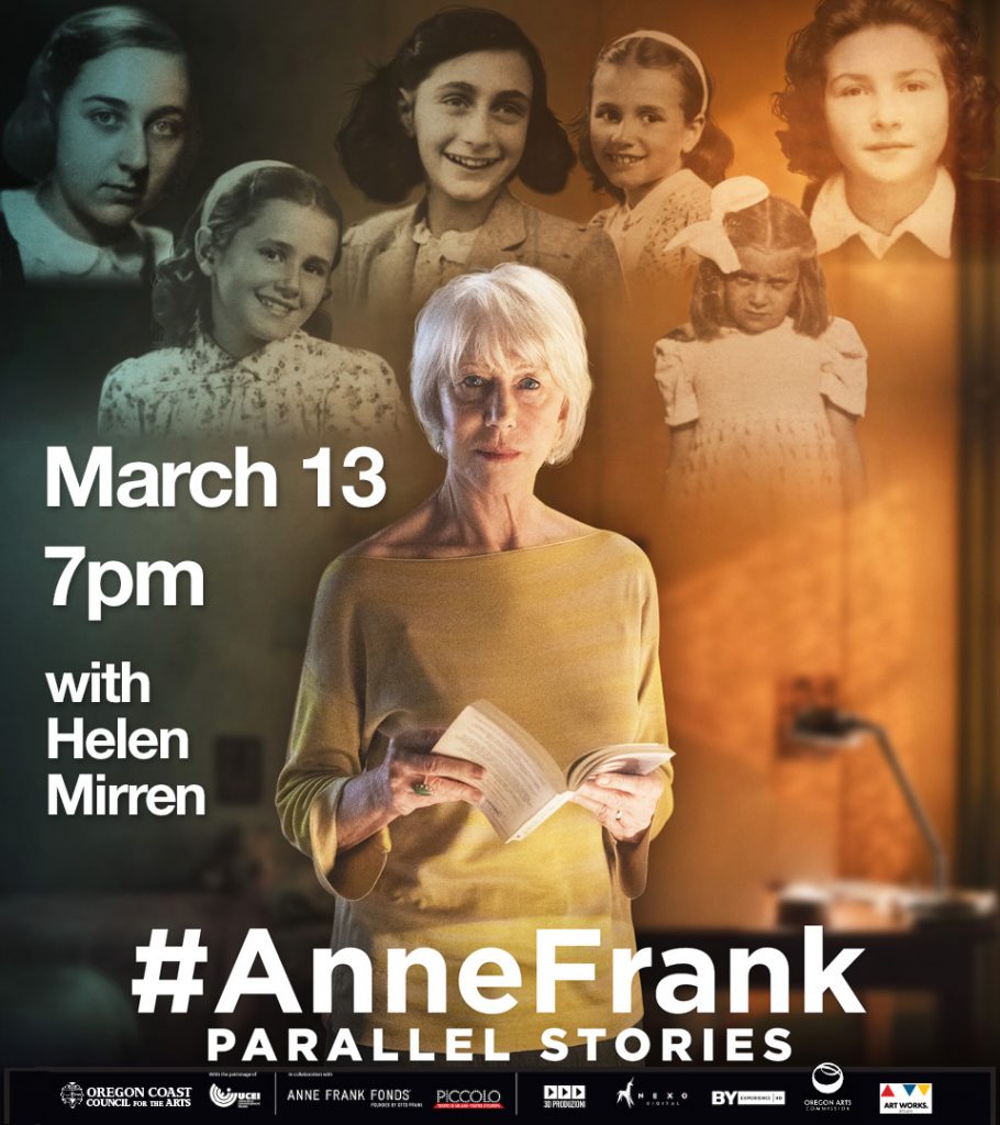 #Anne Frank Parallel Stories - To Be Rescheduled - Oregon Coast Council ...