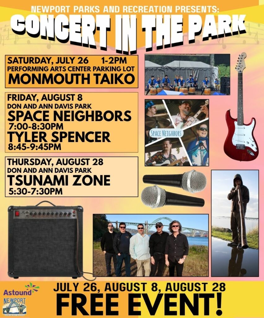 Live Concerts: Concerts in the Park (Newport) - Oregon Coast Council ...